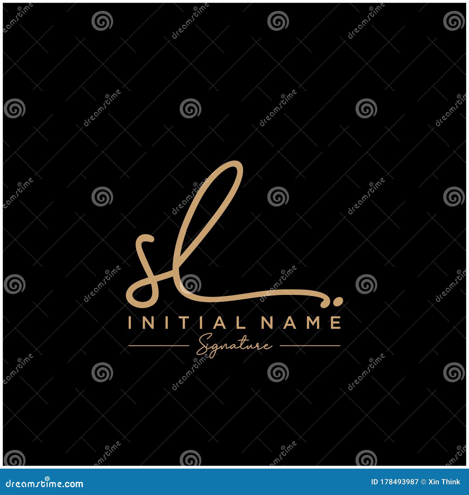 Letter SL Signature Logo Template Vector Stock Vector - Illustration of ...