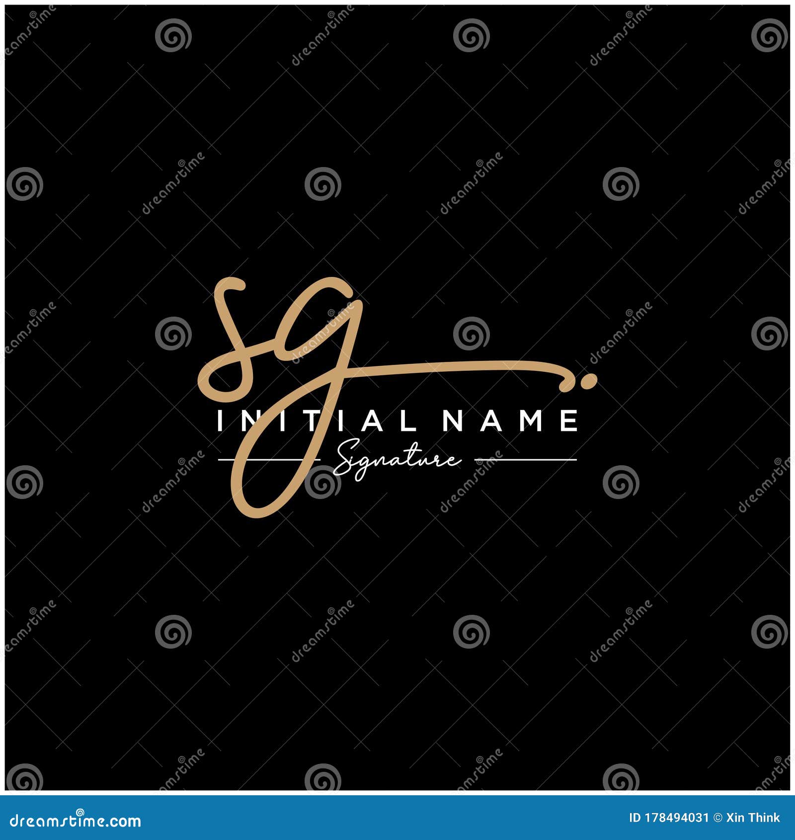 Letter SG Signature Logo Template Vector Stock Vector - Illustration of ...