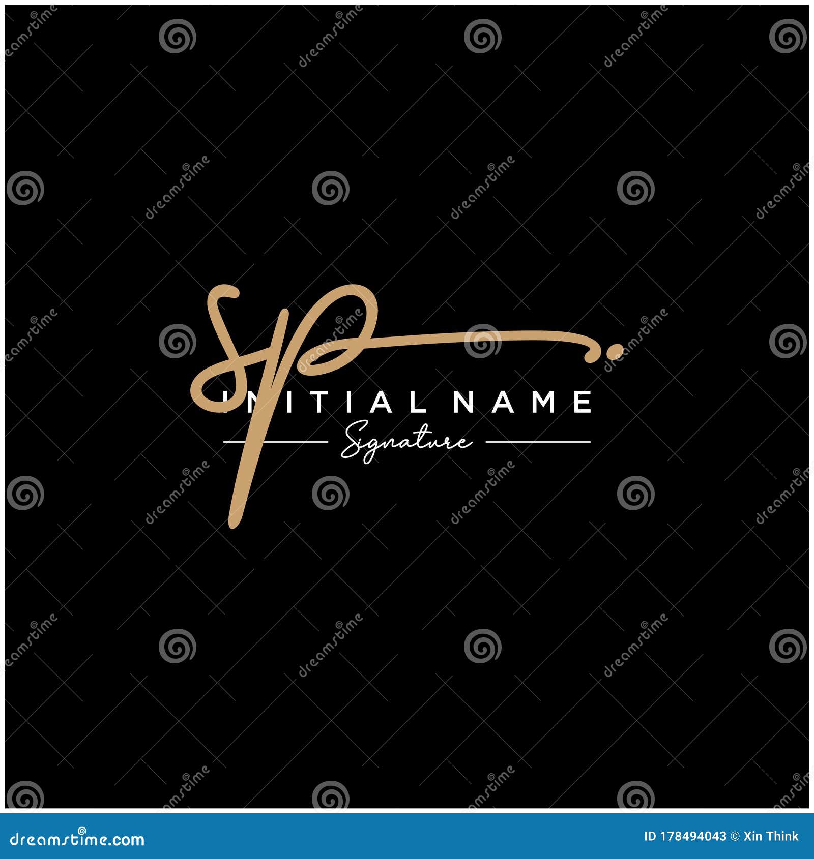 Letter SP Signature Logo Template Vector Stock Vector - Illustration of ...