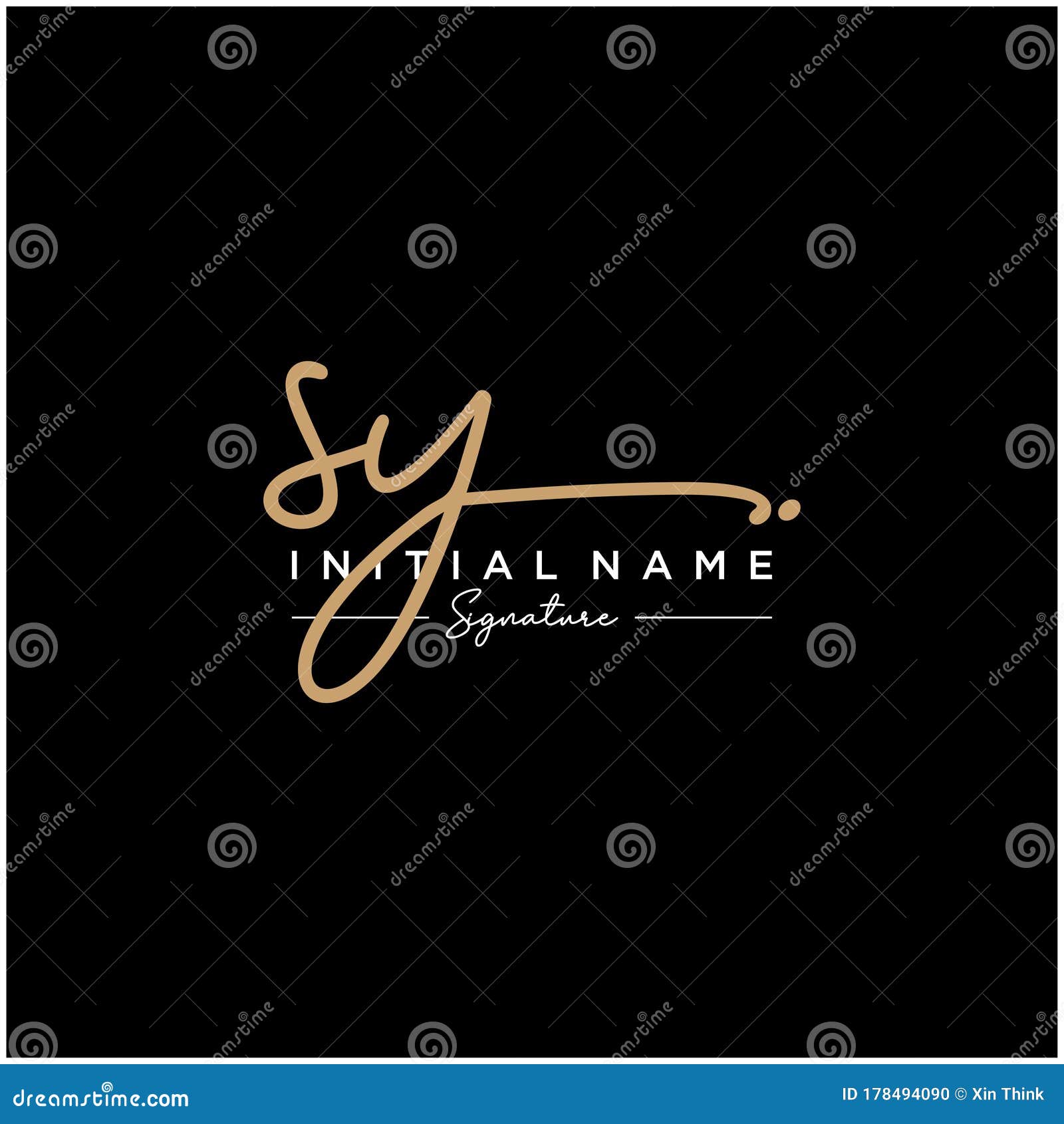 Letter SY Signature Logo Template Vector Stock Vector - Illustration of ...