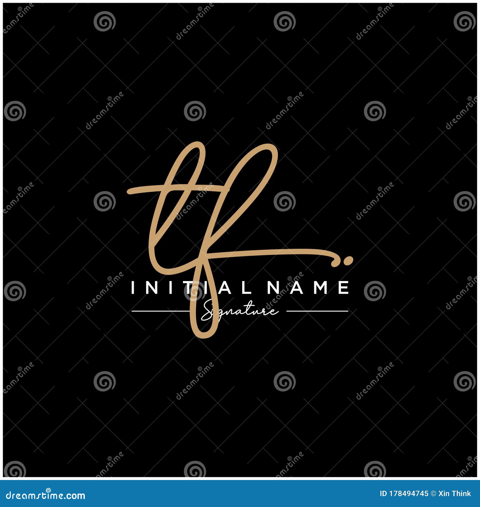 Letter TF Signature Logo Template Vector Stock Vector - Illustration of ...