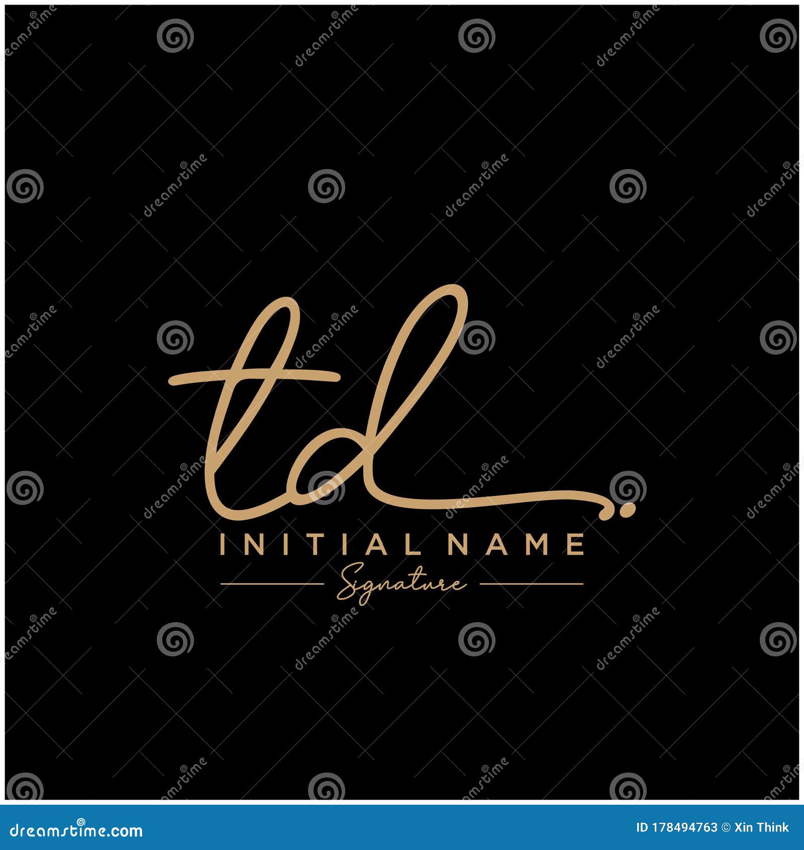 Letter TD Signature Logo Template Vector Stock Vector - Illustration of ...
