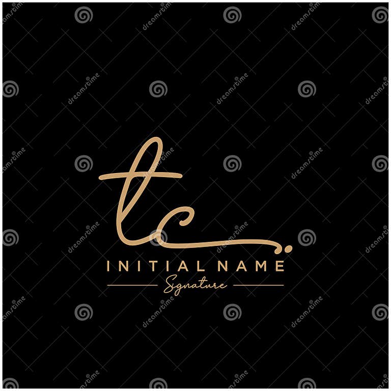Letter TC Signature Logo Template Vector Stock Vector - Illustration of ...
