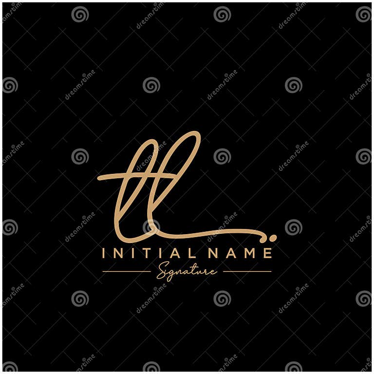 Letter TL Signature Logo Template Vector Stock Vector - Illustration of ...