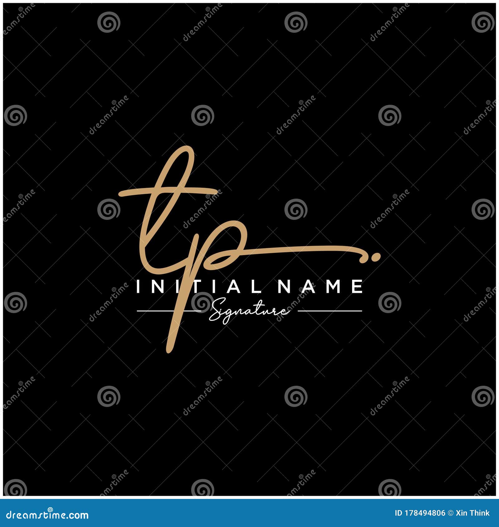 Letter TP Signature Logo Template Vector Stock Vector - Illustration of ...