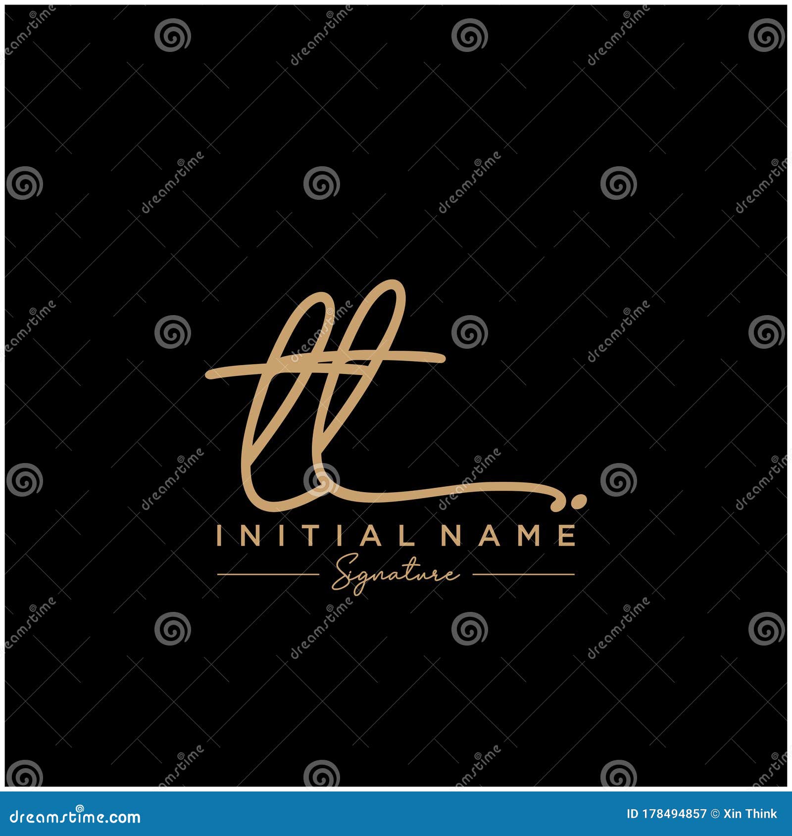 Letter TT Signature Logo Template Vector Stock Vector - Illustration of ...