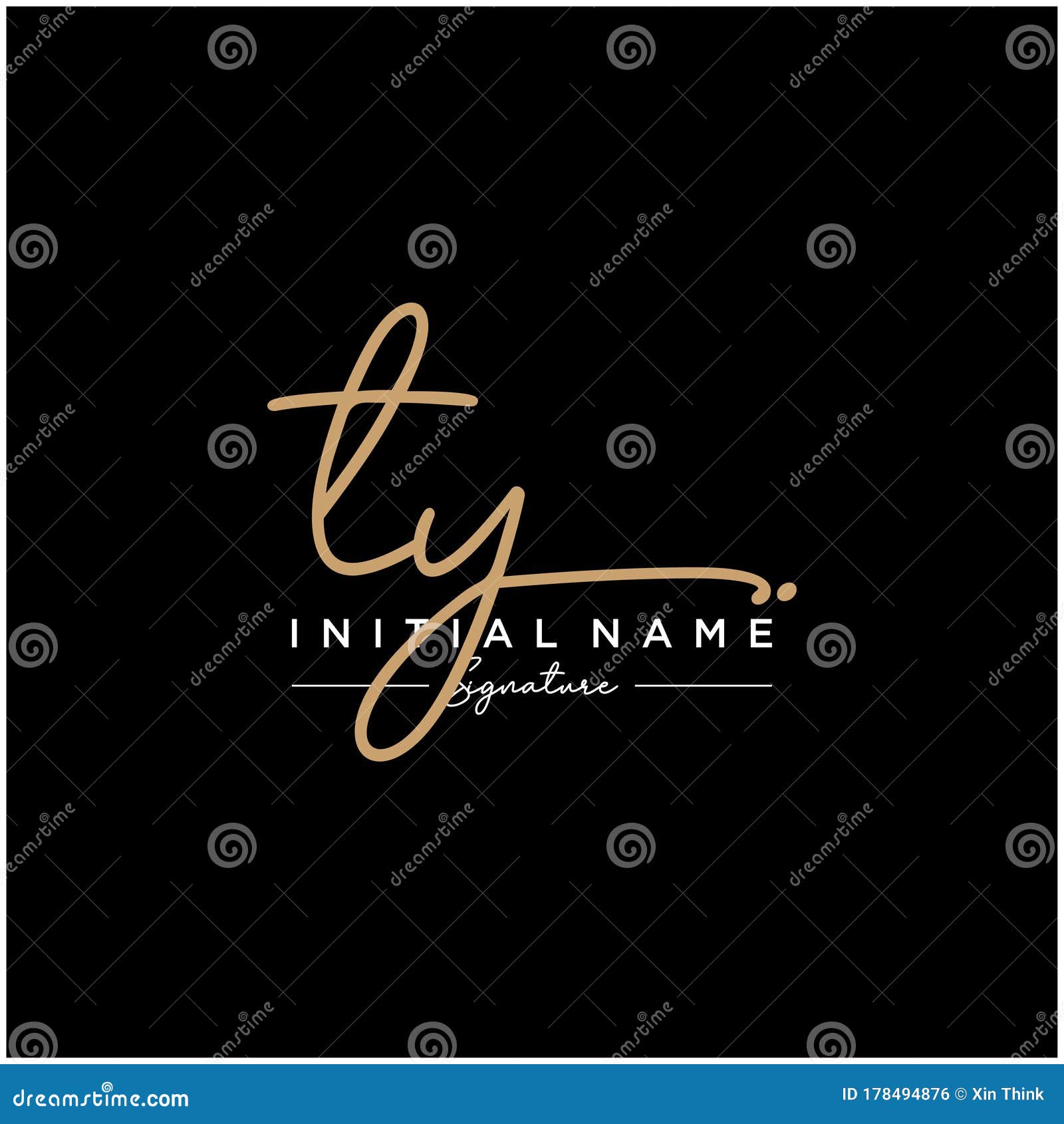 Letter TY Signature Logo Template Vector Stock Vector - Illustration of ...