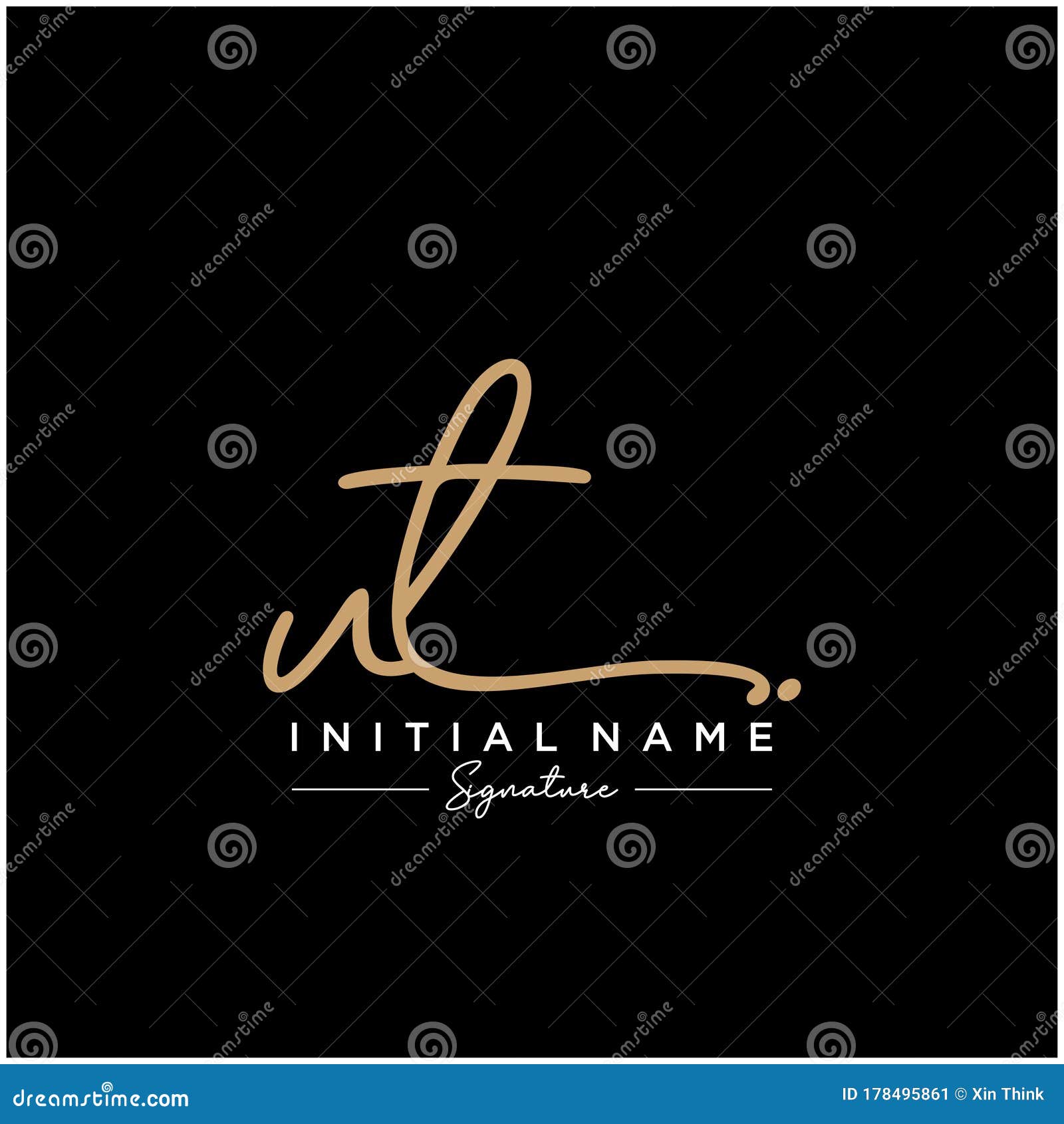 Letter UT Signature Logo Template Vector Stock Vector - Illustration of ...