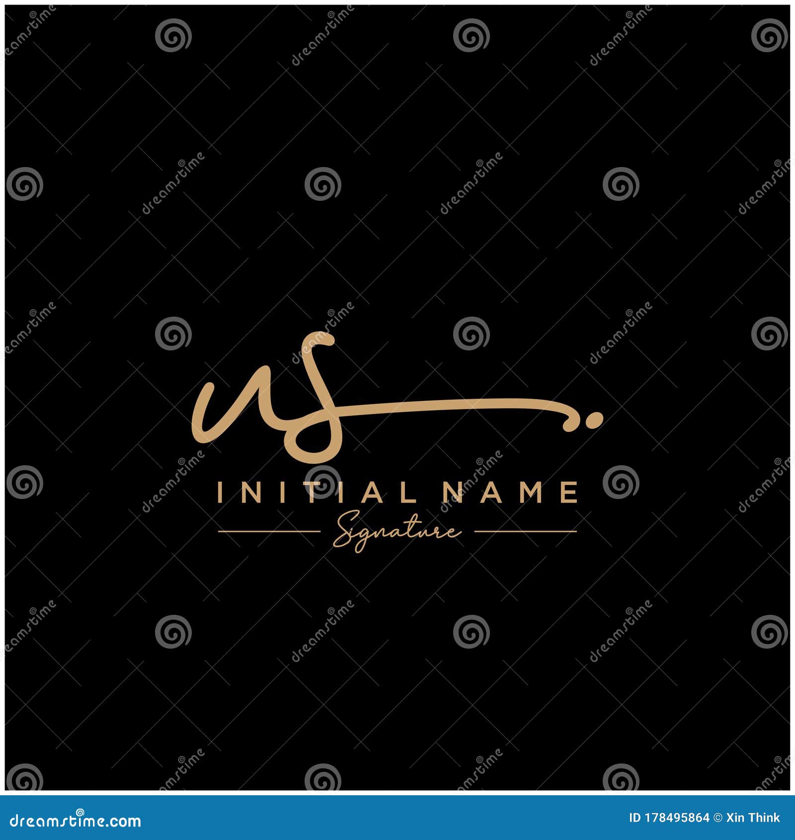 Letter US Signature Logo Template Vector Stock Vector - Illustration of ...