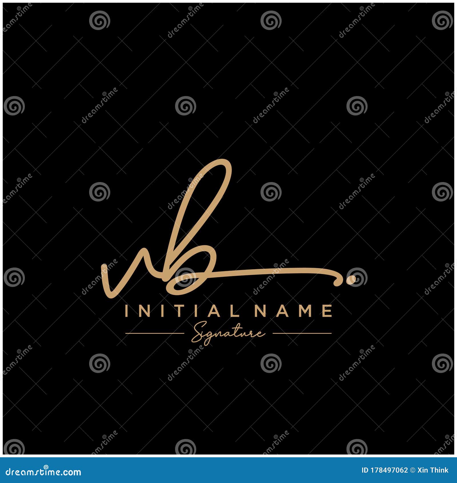 Letter VB Signature Logo Template Vector Stock Vector - Illustration of ...
