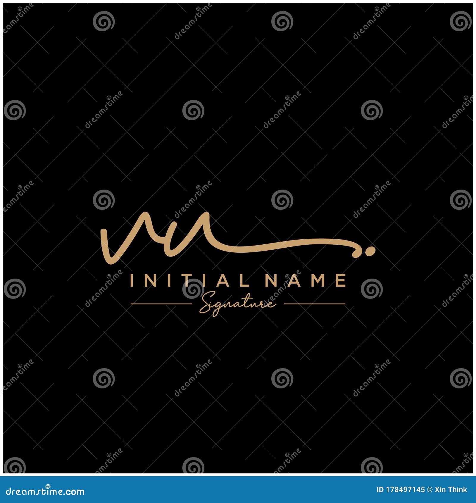 Letter VU Signature Logo Template Vector Stock Vector - Illustration of ...