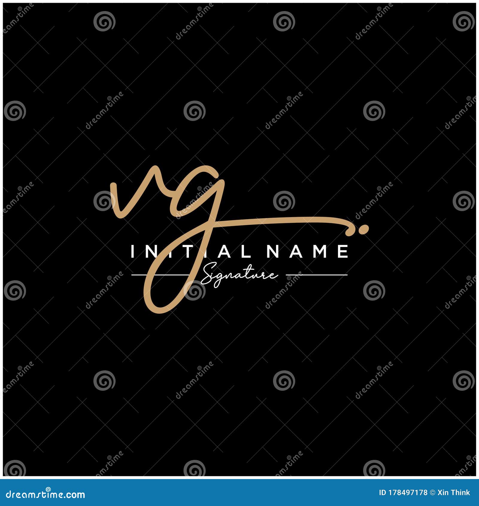 Letter VG Signature Logo Template Vector Stock Vector - Illustration of ...