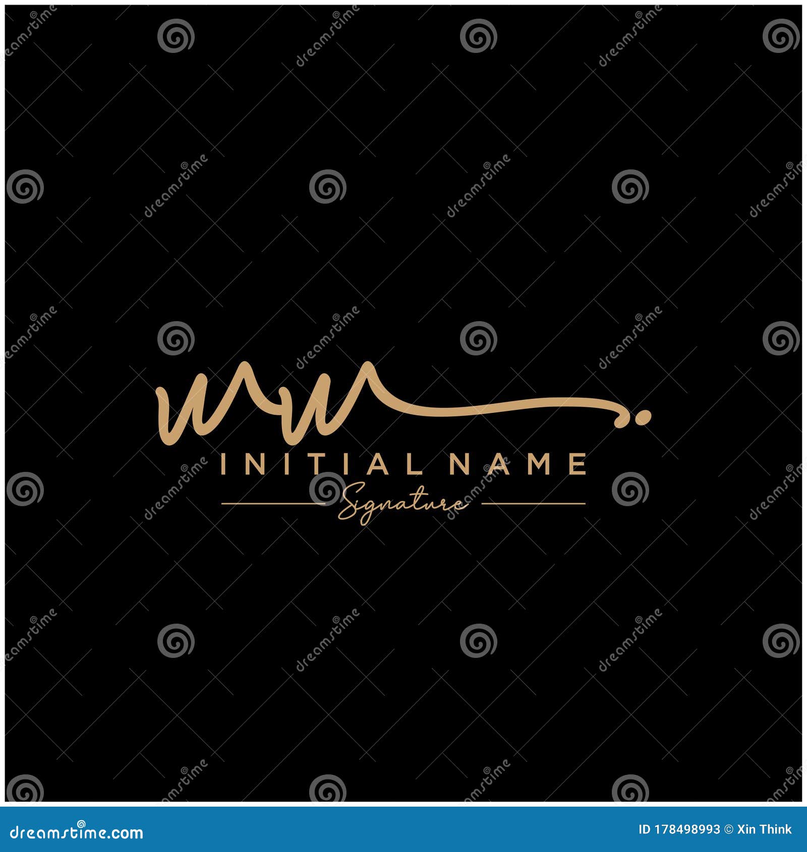 Letter WW Signature Logo Template Vector Stock Vector - Illustration of ...