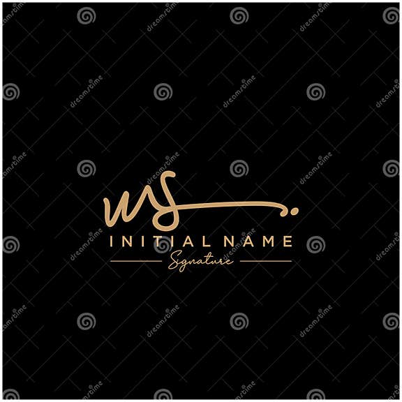 Letter WS Signature Logo Template Vector Stock Vector - Illustration of ...