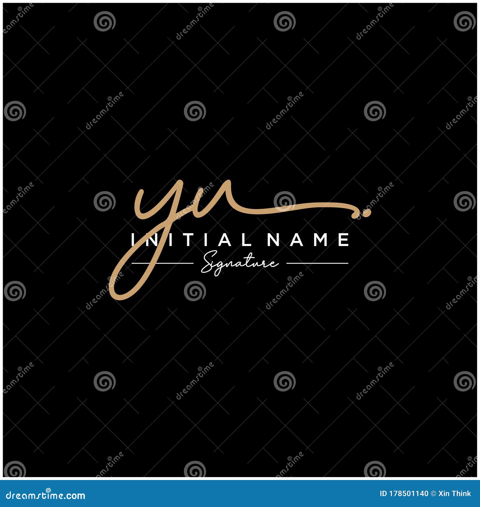 Letter YU Signature Logo Template Vector Stock Vector - Illustration of ...
