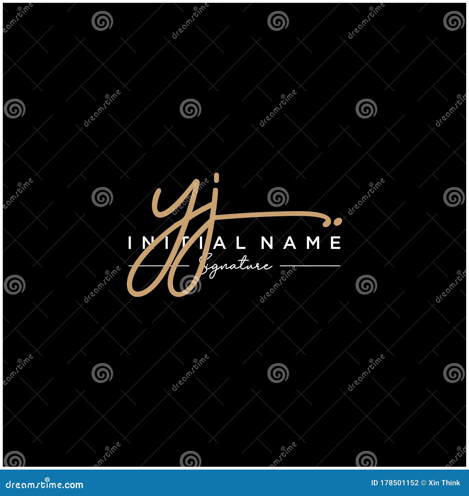 Letter YJ Signature Logo Template Vector Stock Vector - Illustration of ...