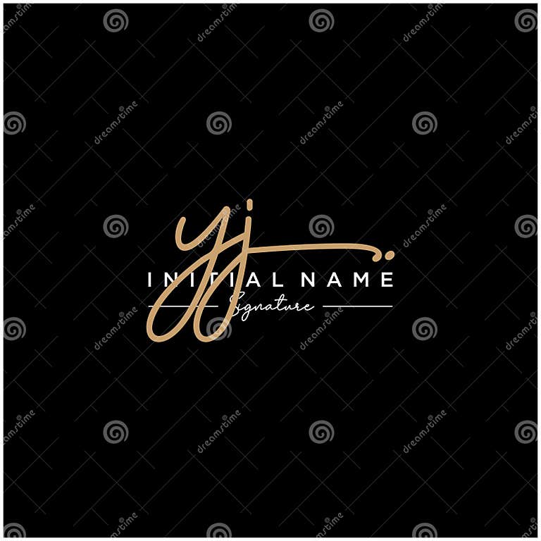 Letter YJ Signature Logo Template Vector Stock Vector - Illustration of ...