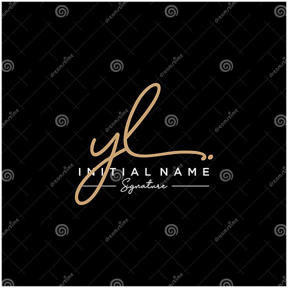 Letter YL Signature Logo Template Vector Stock Vector - Illustration of ...