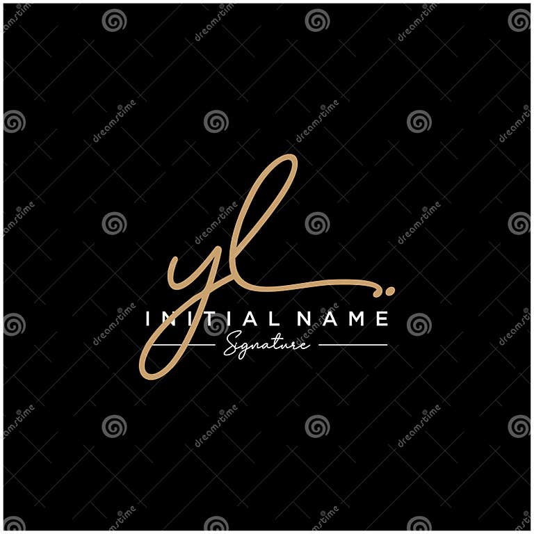 Letter YL Signature Logo Template Vector Stock Vector - Illustration of ...