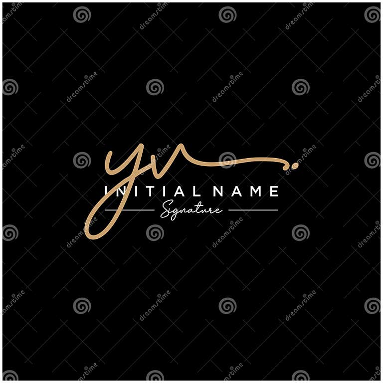 Letter YV Signature Logo Template Vector Stock Vector - Illustration of ...
