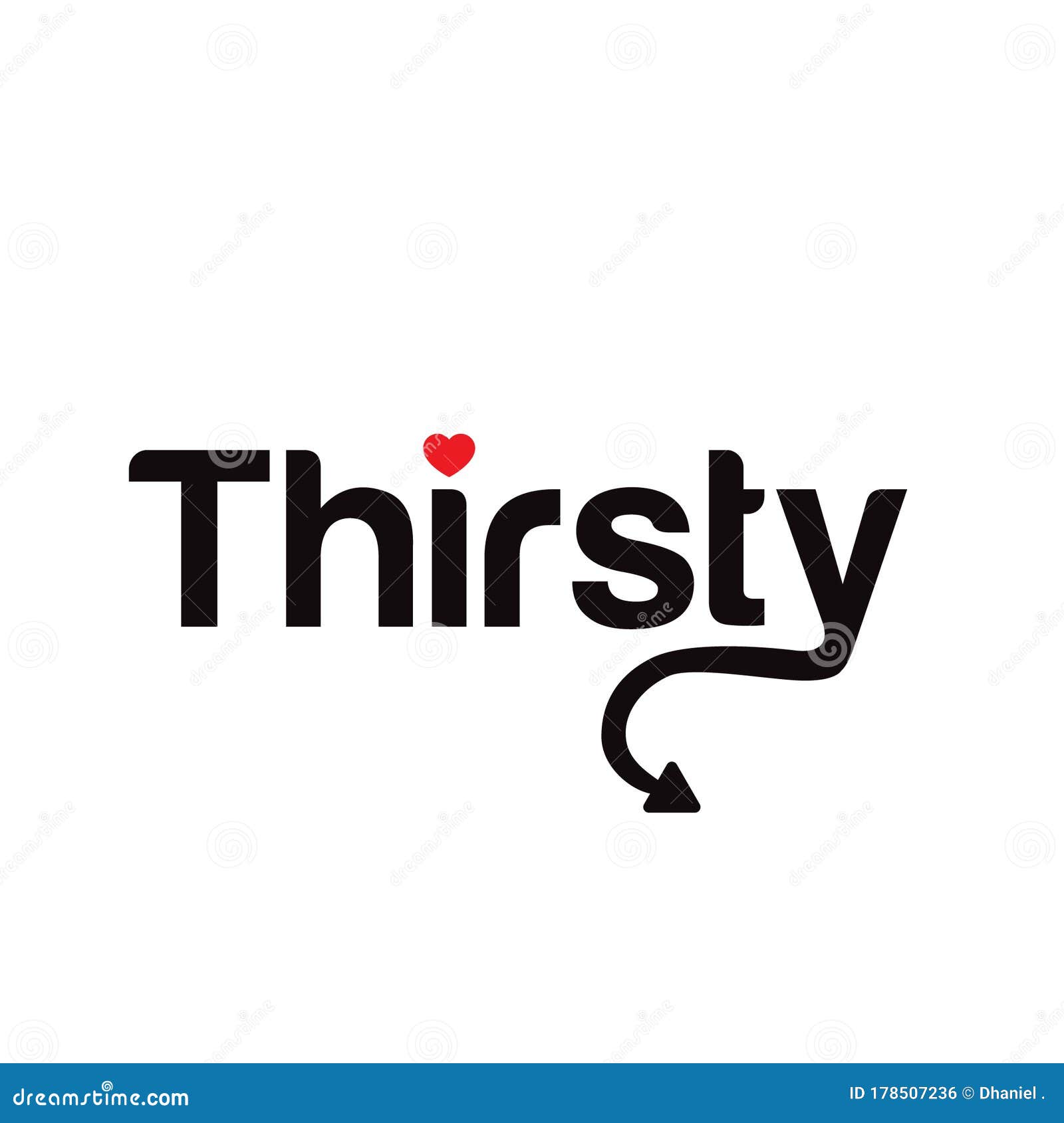Thirsty Logo Design Illustration Vector Stock Illustration ...