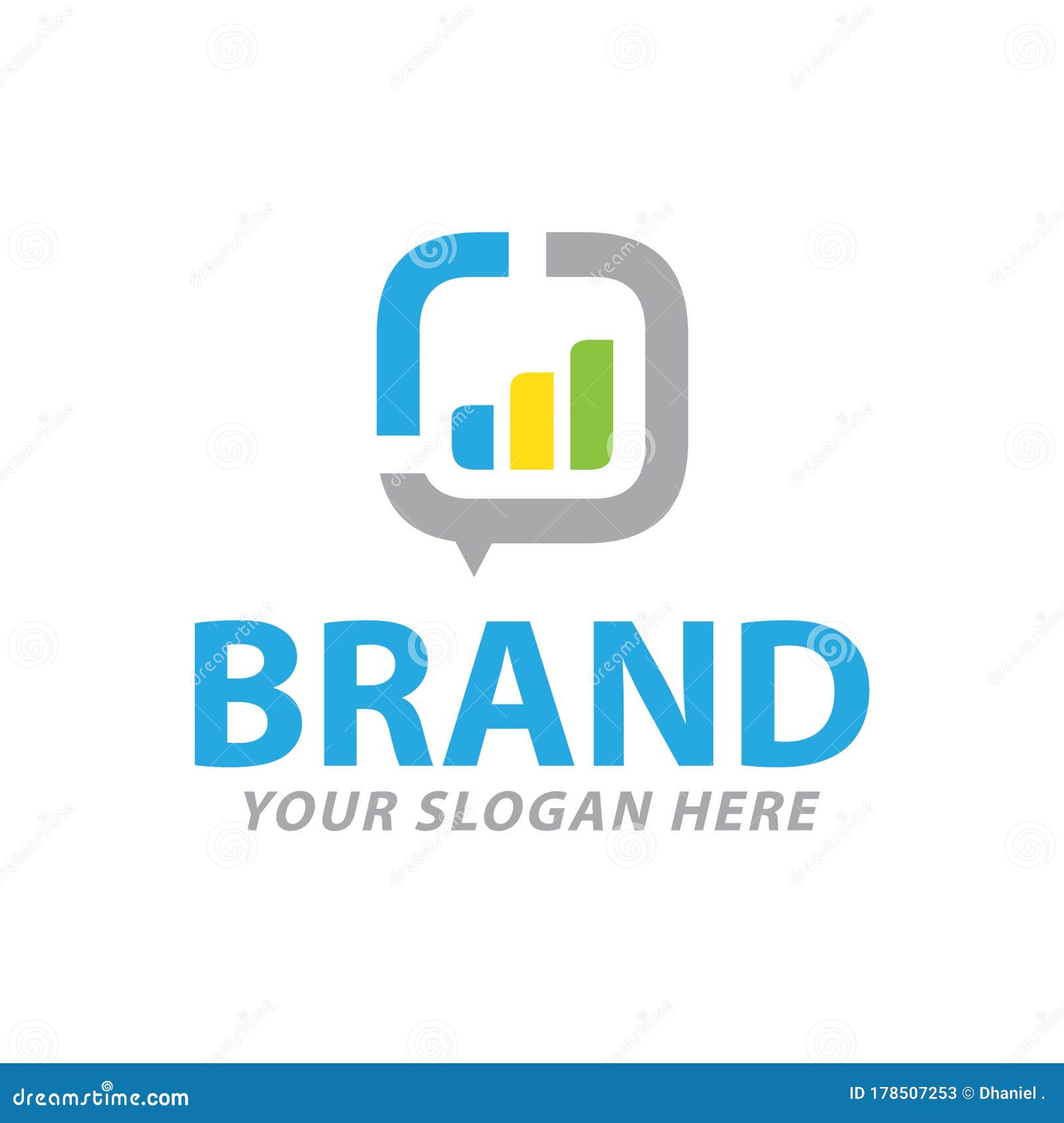 Creative Graphic Bar and Letter R Logo Design, Vector Stock ...