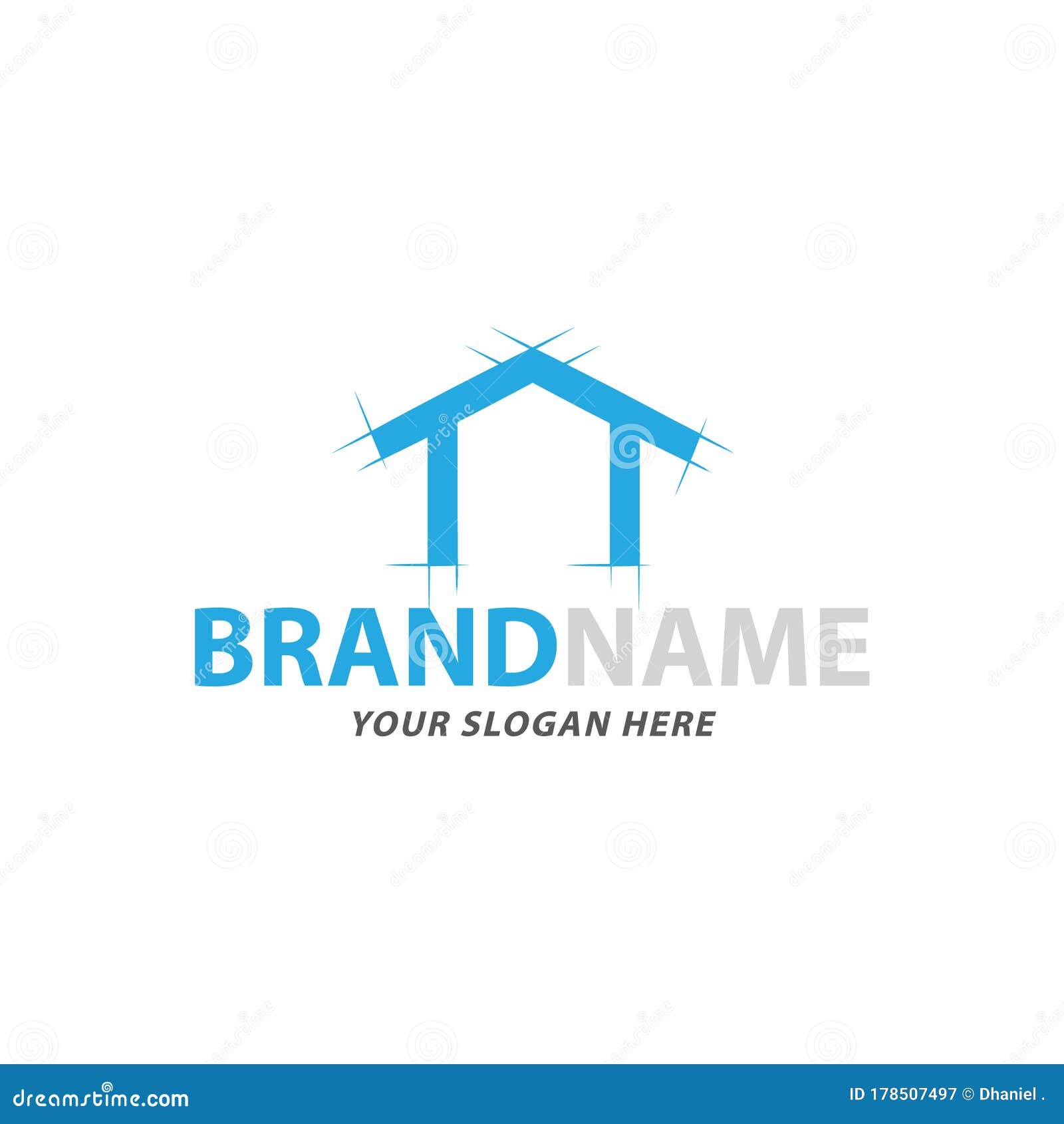 Creative House Sketch Logo Design, Vector Stock Illustration ...
