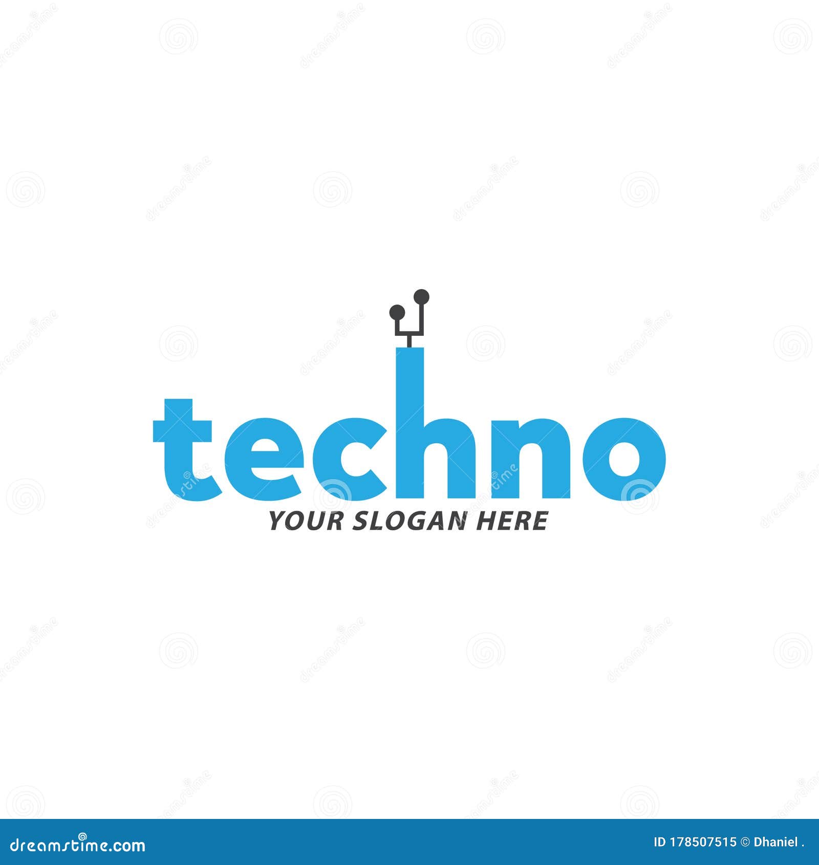 Creative Techno Logo Design, Vector Stock Illustration - Illustration ...