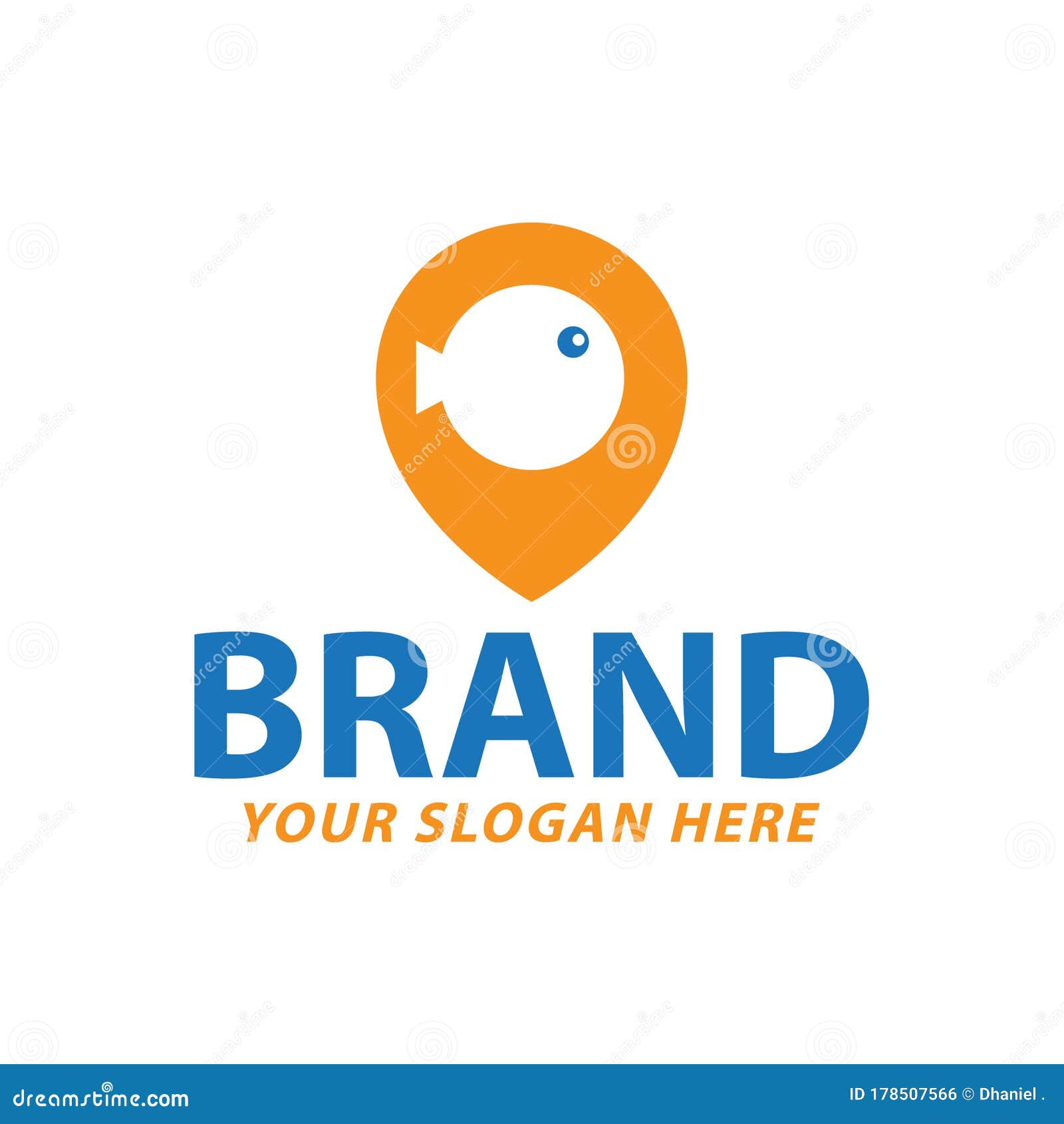 Creative Fish and Spot Logo Design Vector, Illustration Stock ...