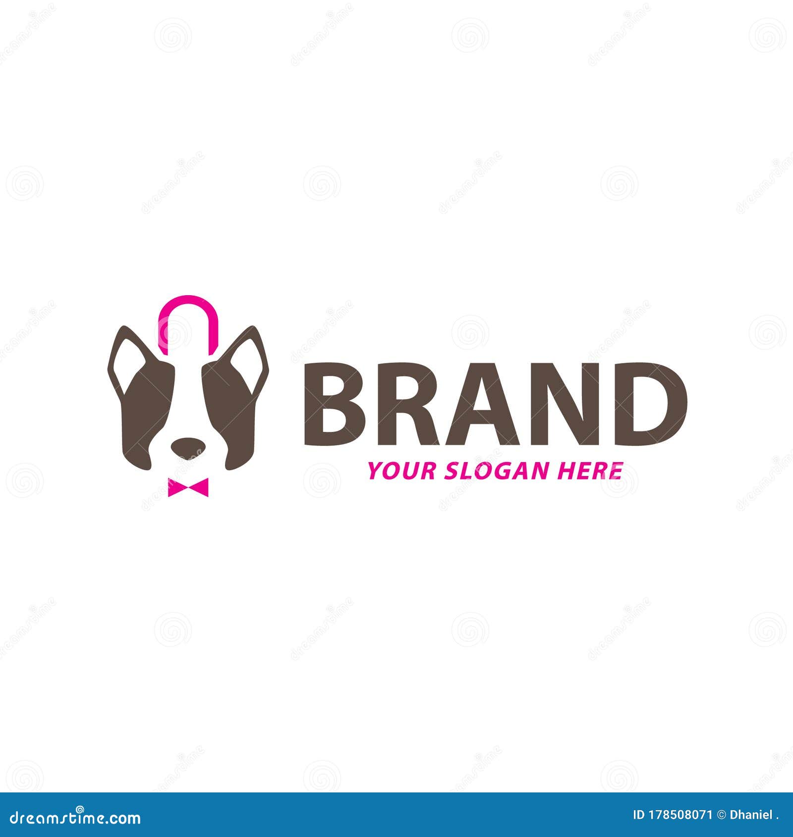 Creative Dog and Bag Logo Design, Vector Stock Illustration ...