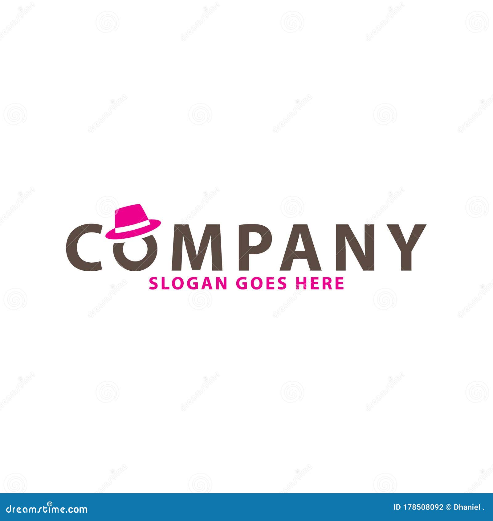 Creative Pink Color Hat Logo Design, Vector Stock Vector - Illustration ...