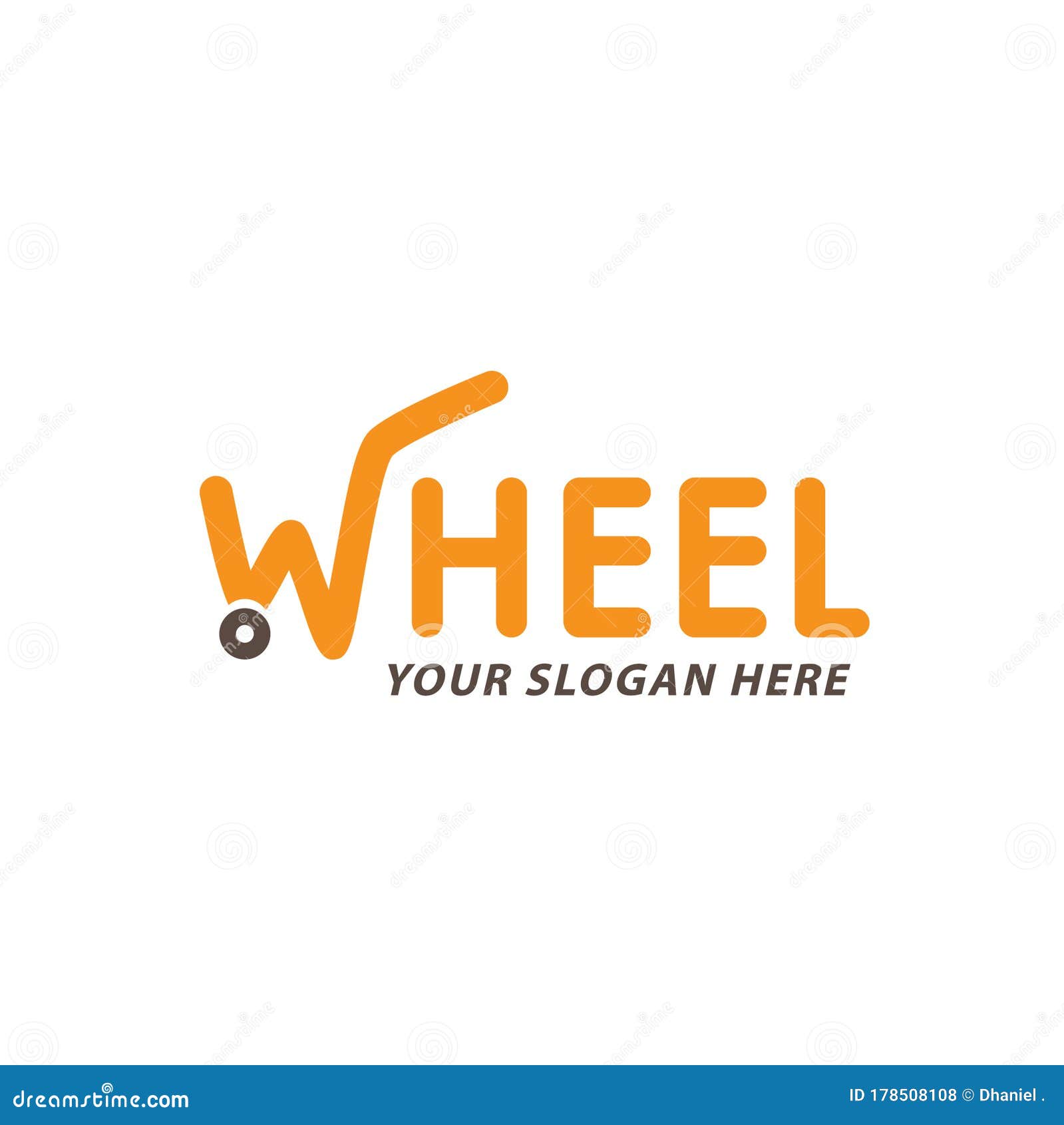 Creative Orange Cart Wheel Icon Logo Design, Vector Stock Illustration ...