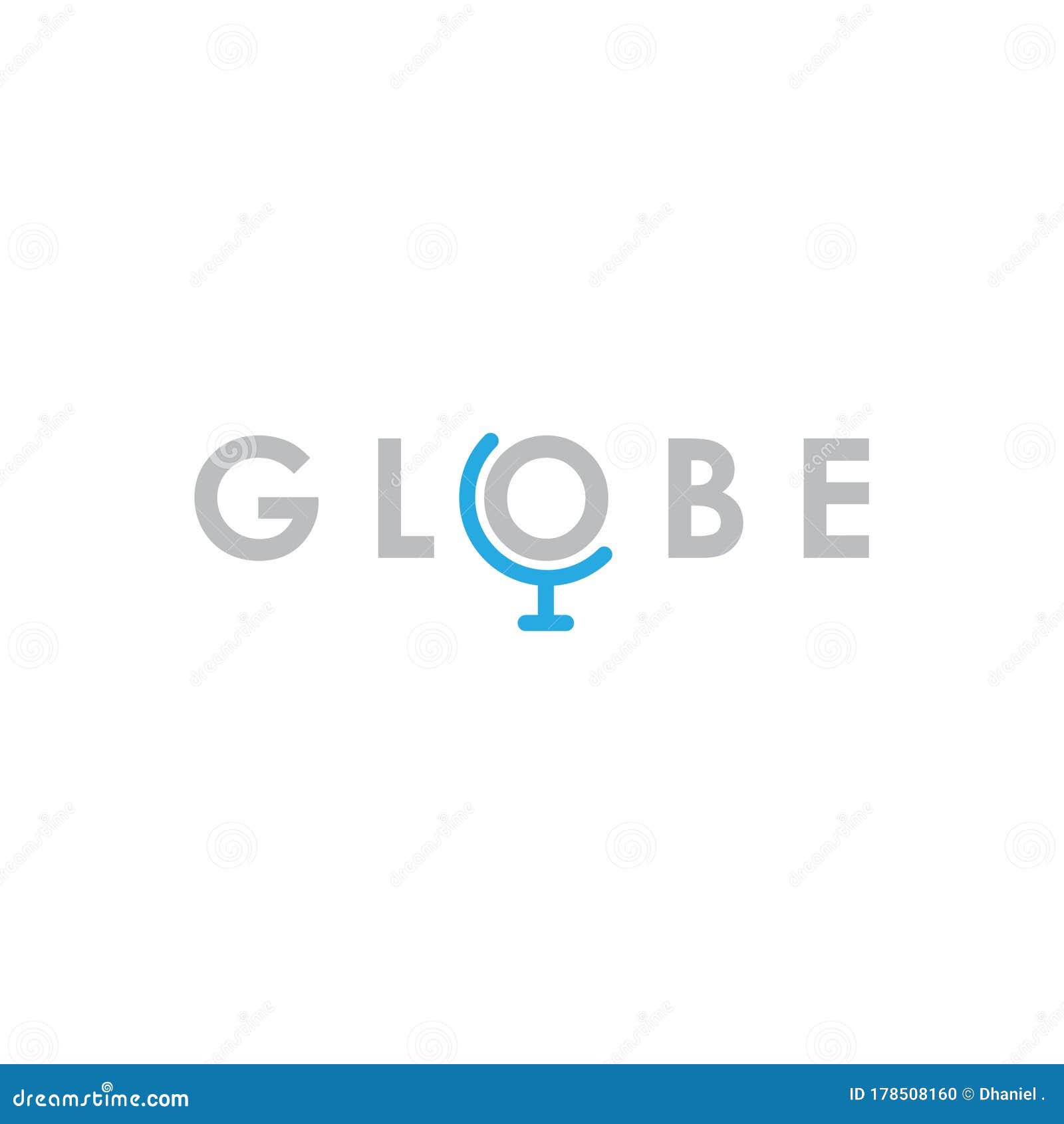 Creative and Clean Globe Logo Design, Vector Stock Illustration ...