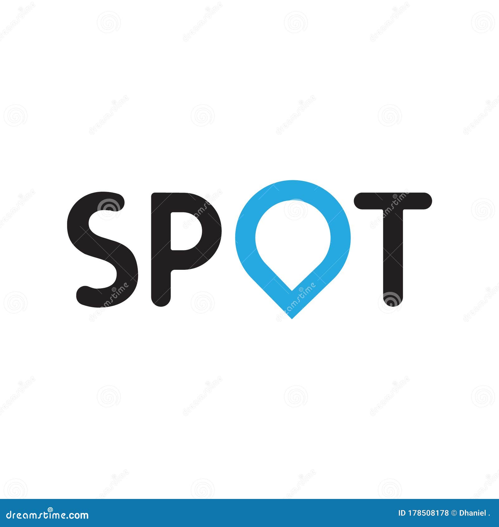 Creative Blue Spot Logo Design, Vector Stock Illustration ...