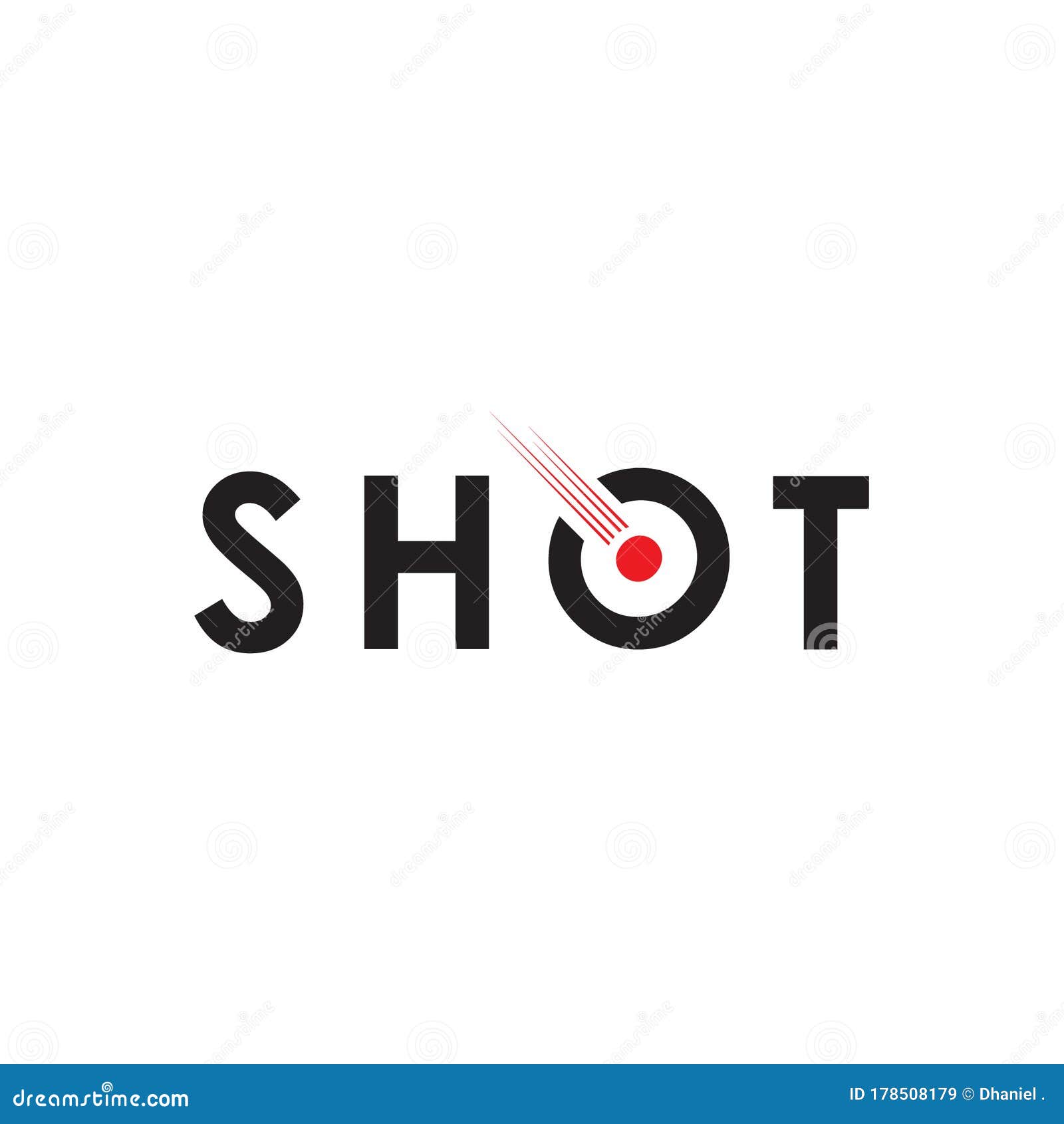 Creative and Simple Shot Icon Logo Design, Vector Stock Illustration ...