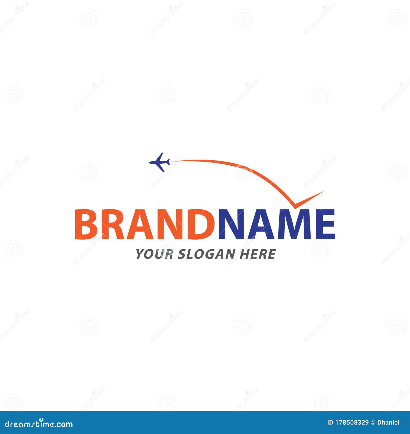 Creative and Simple Plane Logo Design, Vector Stock Vector ...