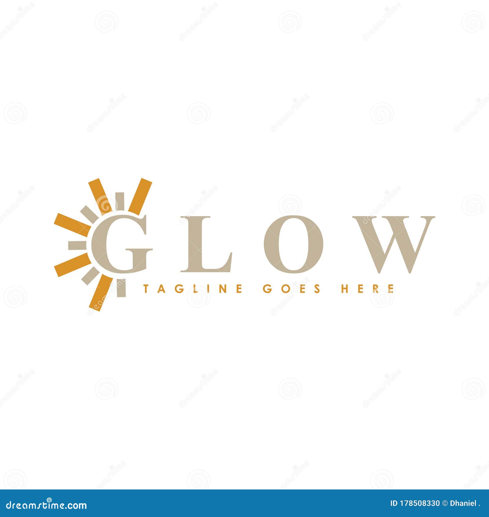 Creative and Simple Shine Glow Logo Design, Vector Stock Vector ...