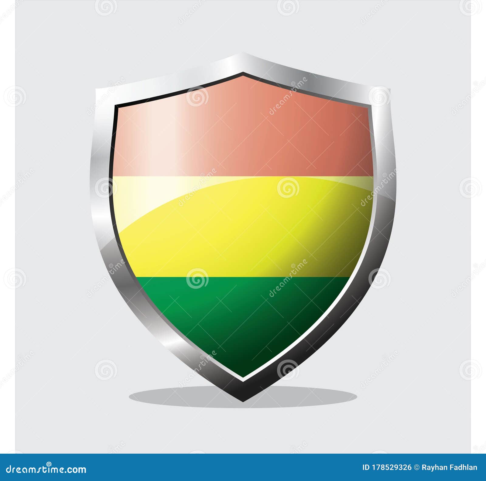 Bolivia State Flag Shield Icon Stock Vector - Illustration of green ...