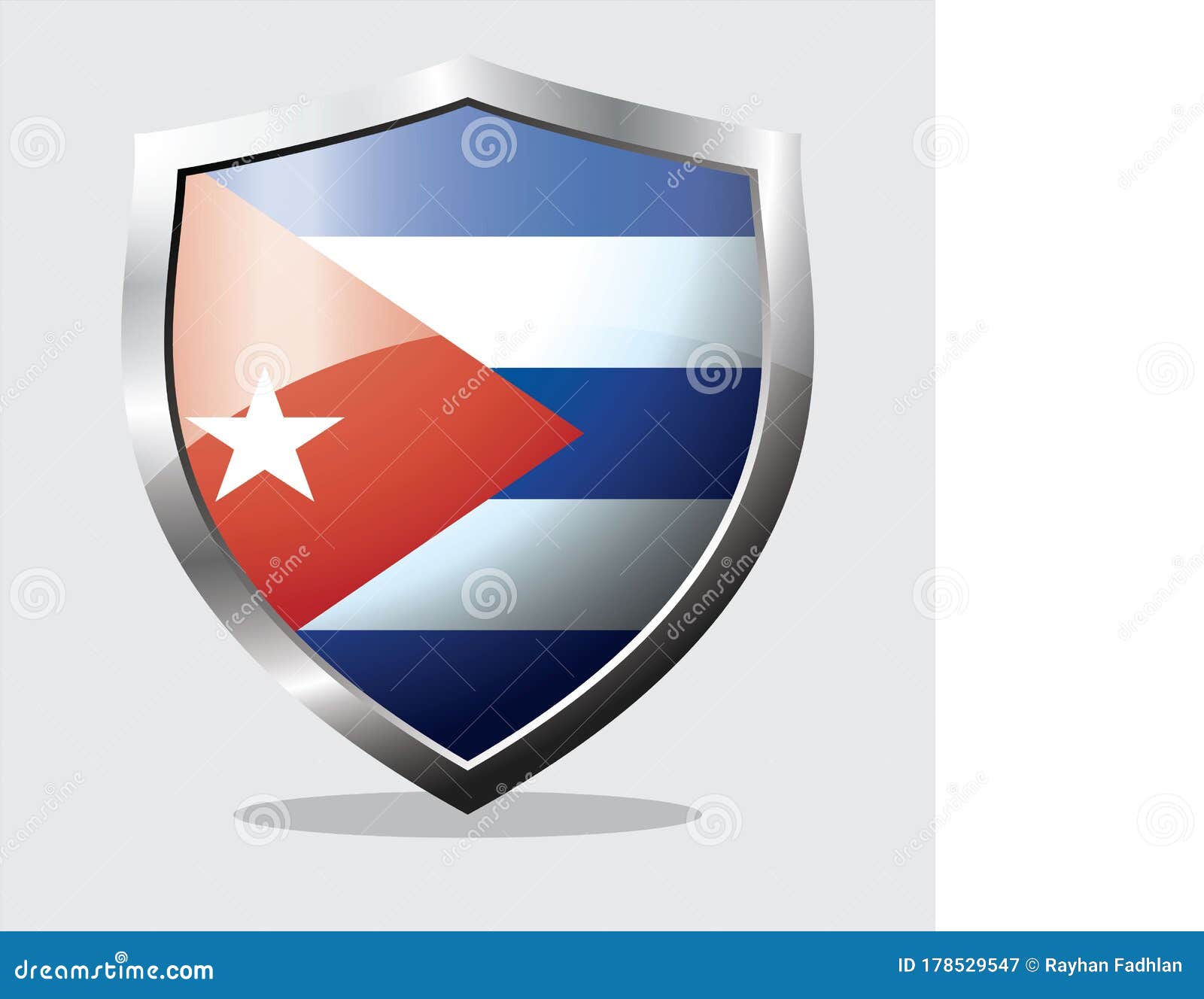Cuban Country Flag Shield Icon Stock Vector - Illustration of flag ...