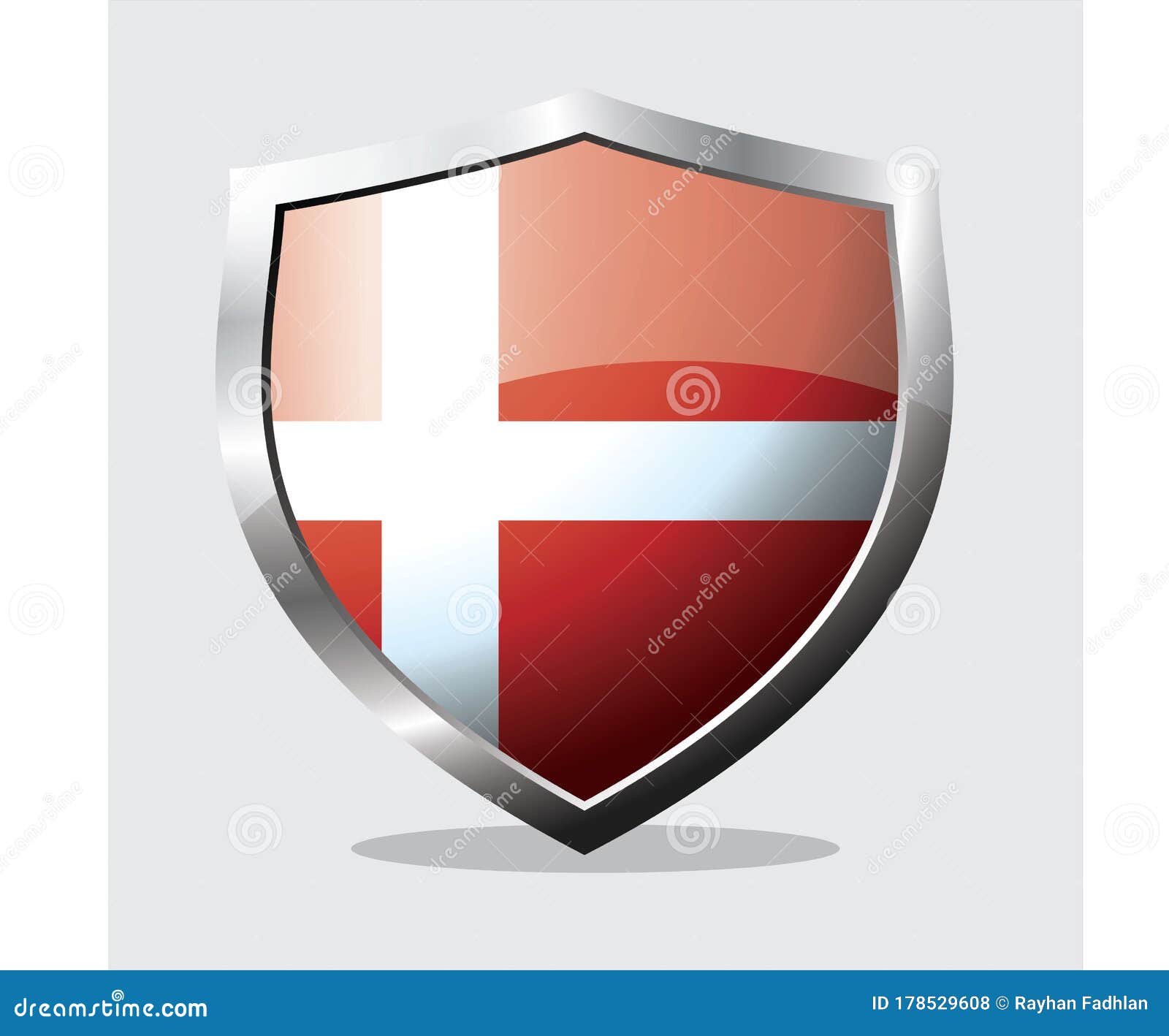 Denmark Flag Country Shield Icon Stock Vector - Illustration of graphic ...