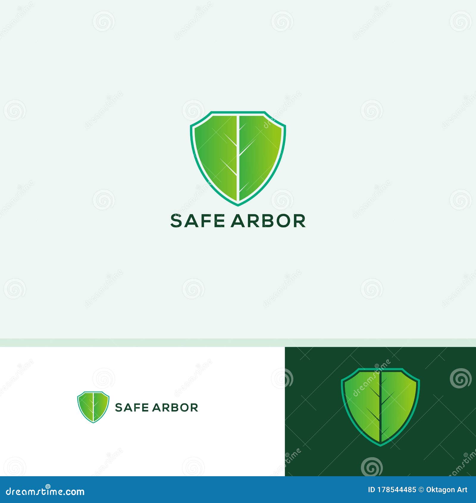 Leaf protector logo design stock vector. Illustration of symbol - 178544485