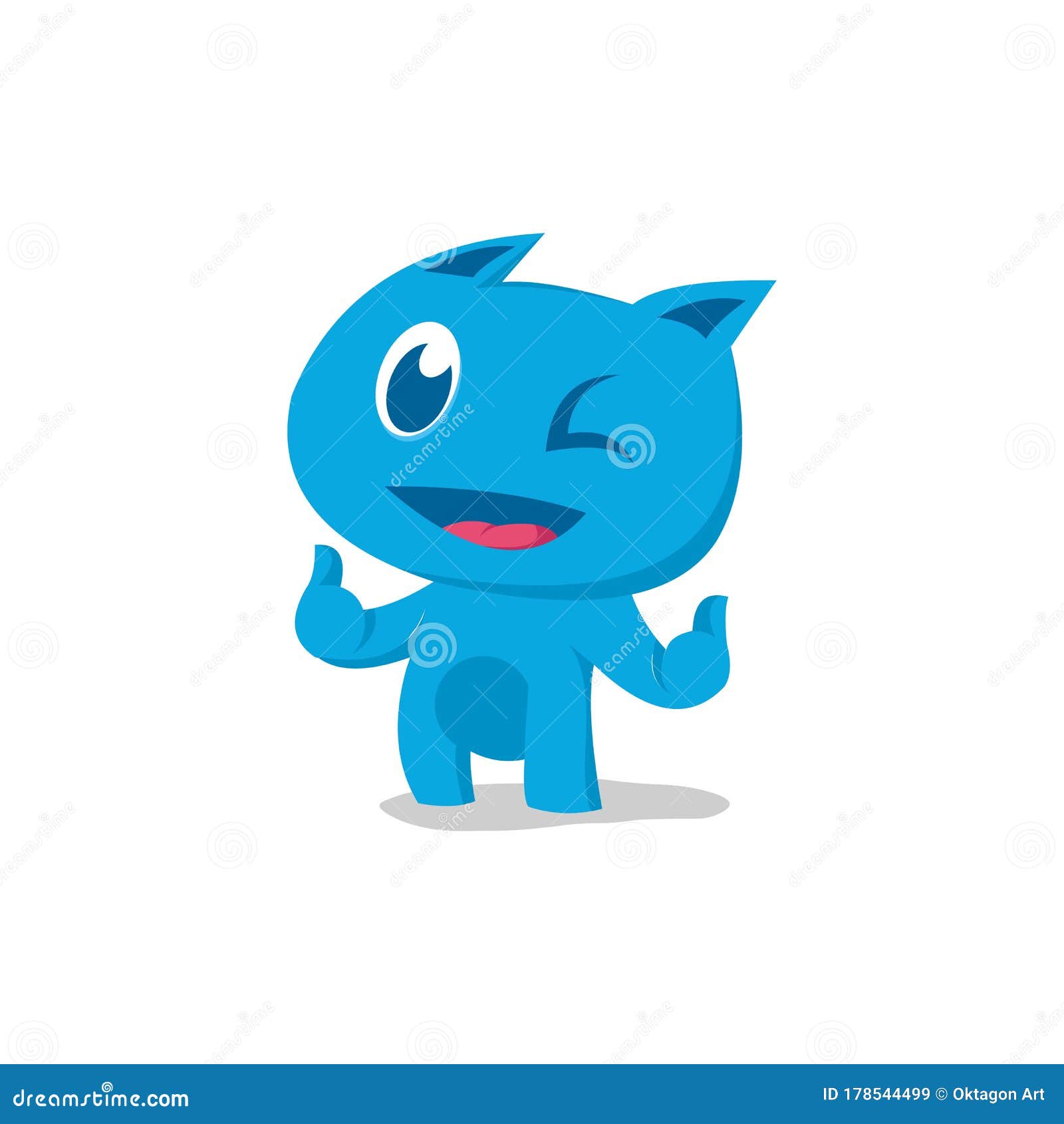 Blue Cat Abstract Logo Design Stock Vector - Illustration of cartoon ...