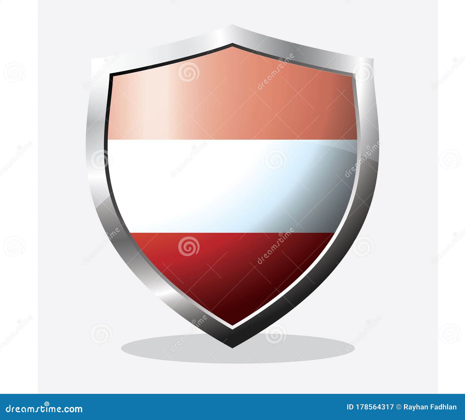 Austrian State Flag Shield Icon Stock Vector - Illustration of banner ...