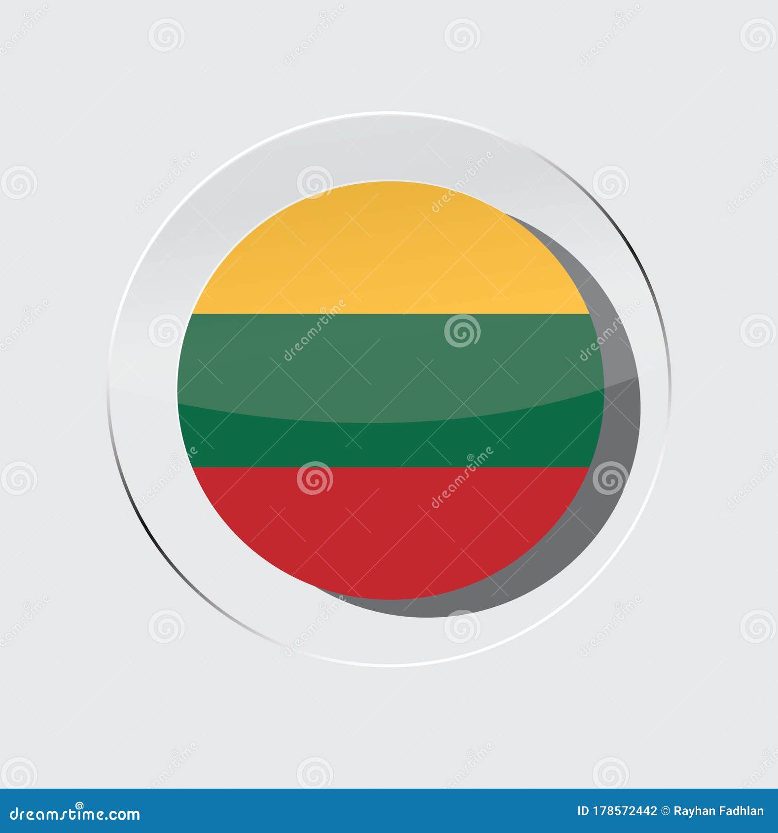 Lithuanian Country Flag Circle Icon Vector Illustration Stock Vector ...