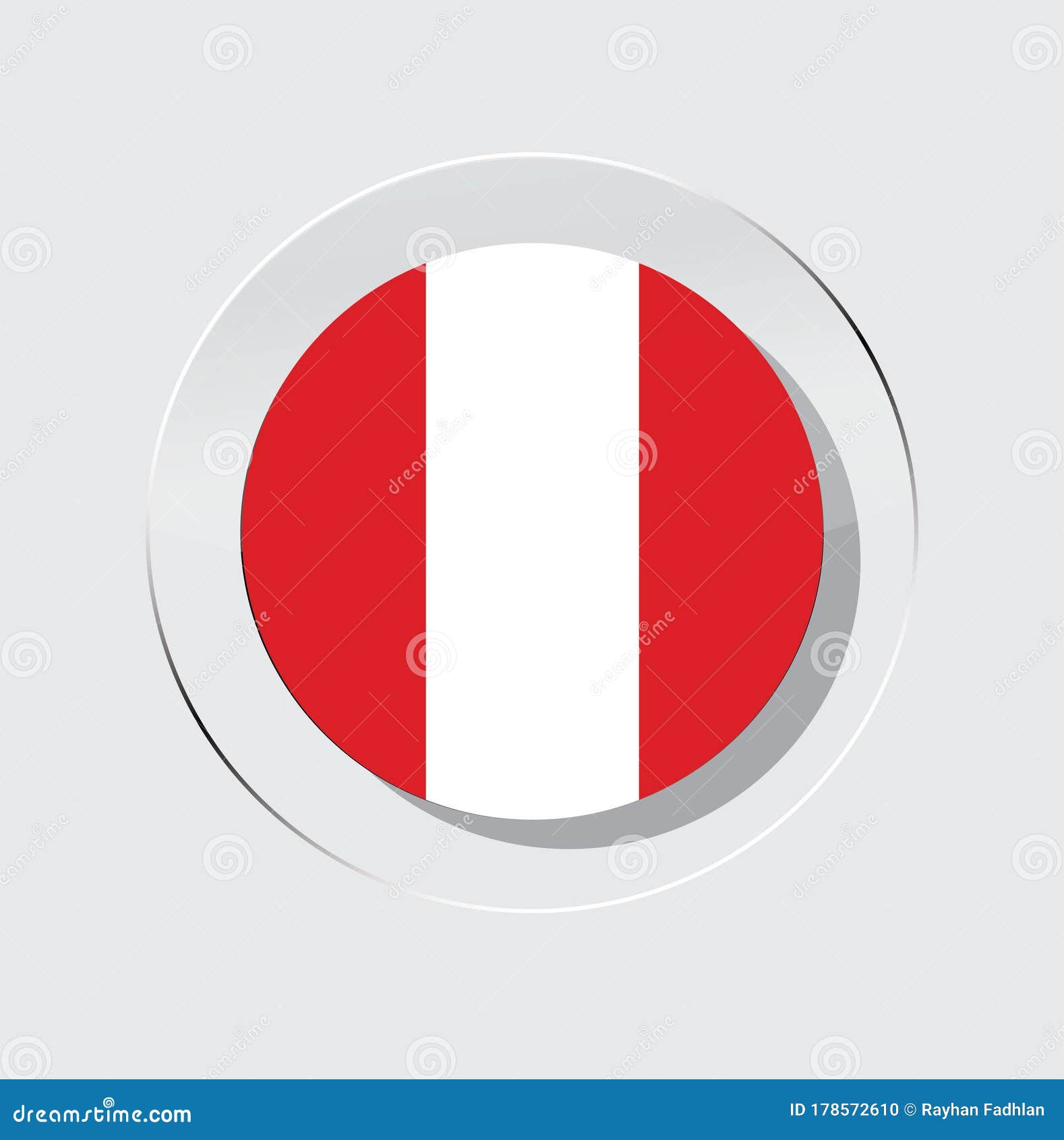 Peru State Flag Circle Icon Vector Illustration Stock Vector ...