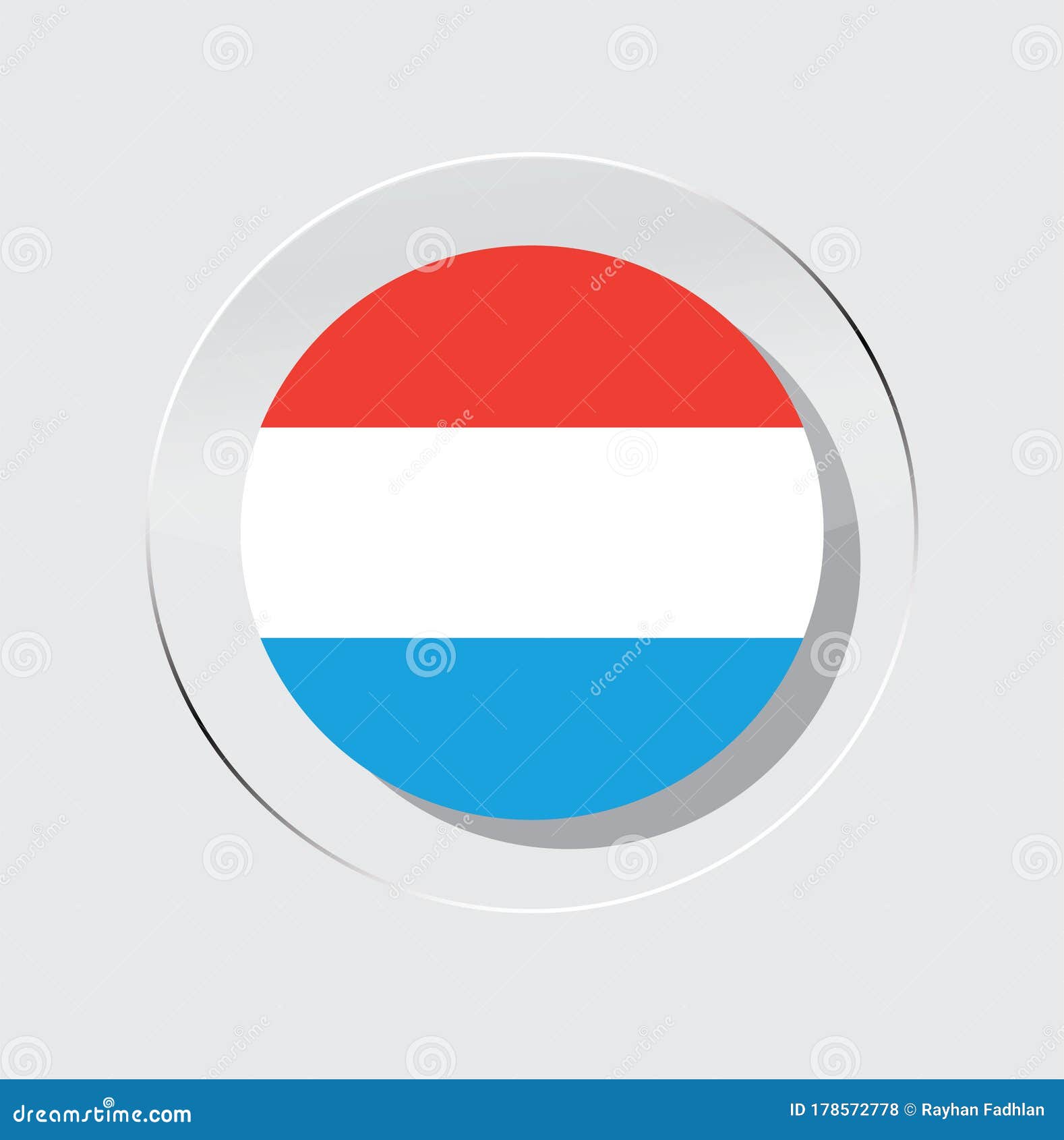 Luxurious Country Flag Circle Icon Vector Illustration Stock Vector ...