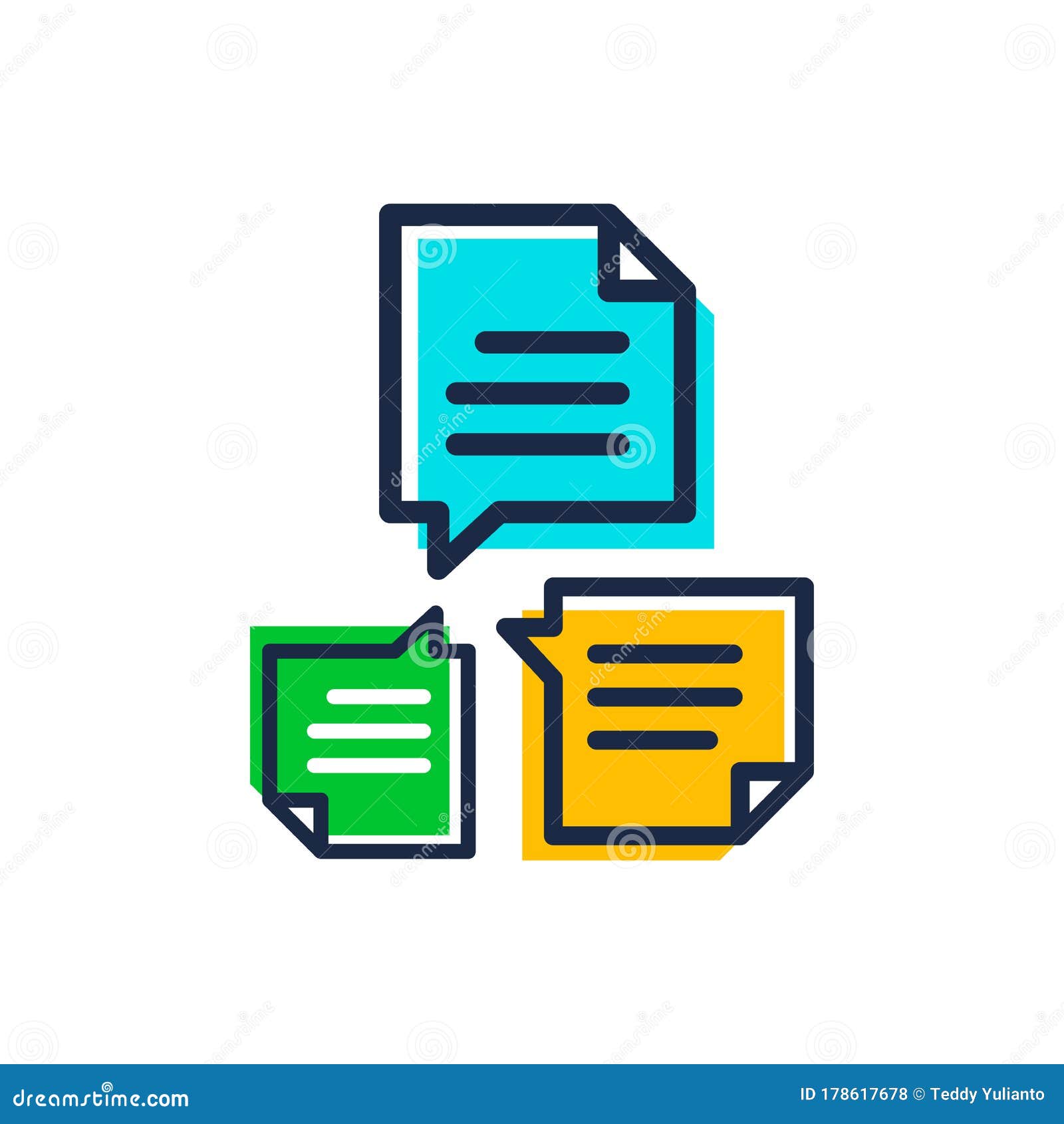 Simple chat document logo stock vector. Illustration of chart - 178617678