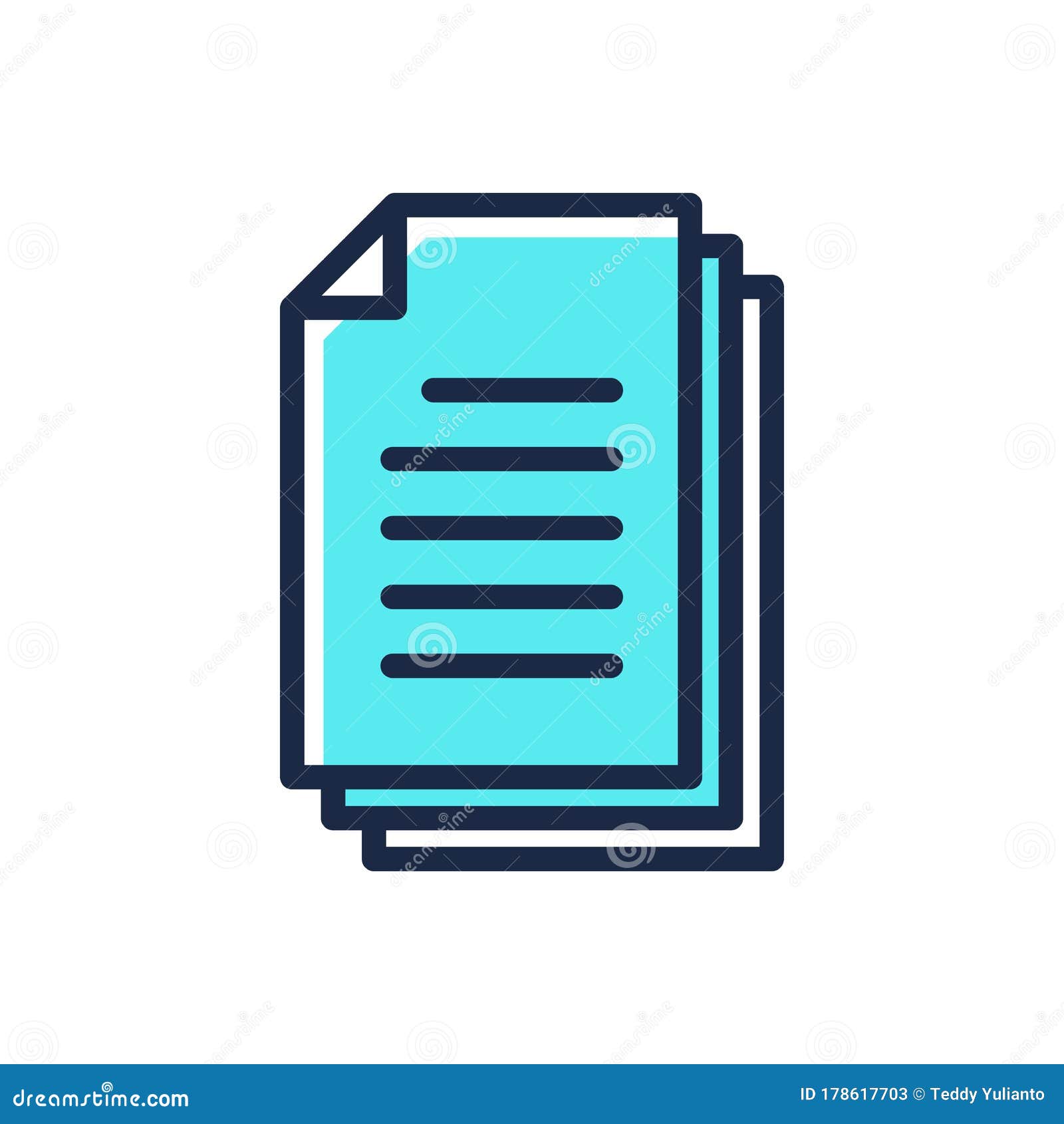 Simple document logo stock vector. Illustration of business - 178617703