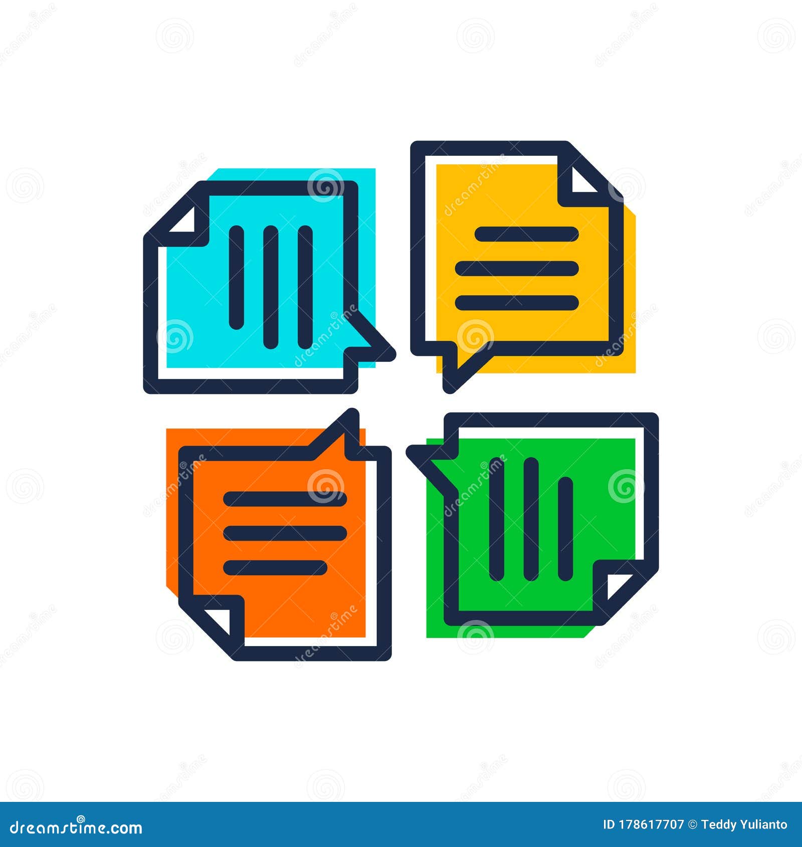 Simple and Colorful Document Logo Stock Vector - Illustration of file ...