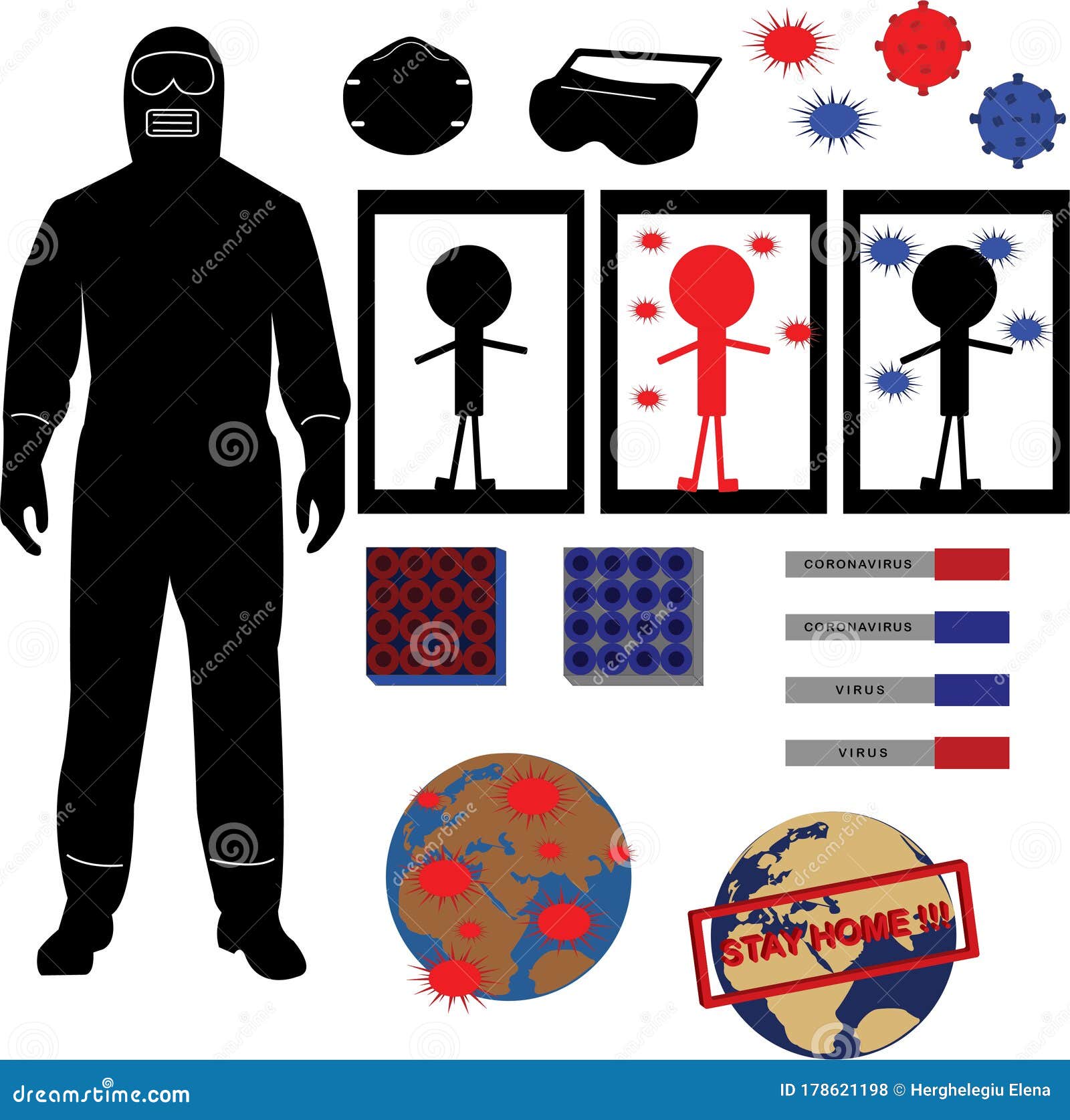Corona Virus Global Quarantine and Isolation Vector Representation ...
